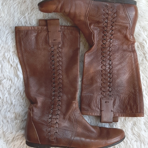 Nine West | Shoes | Nine West Nwsyng Soft Braided Leather Short Flat ...